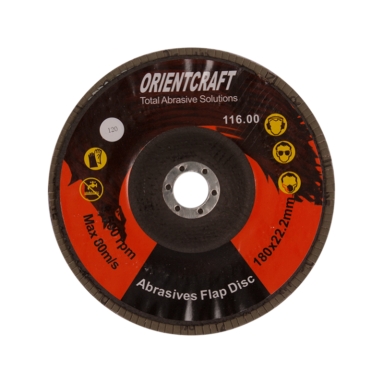 Orientcraft Abrasives Flap Disc 120 Grit 180MM - Wembleytools.co.zw