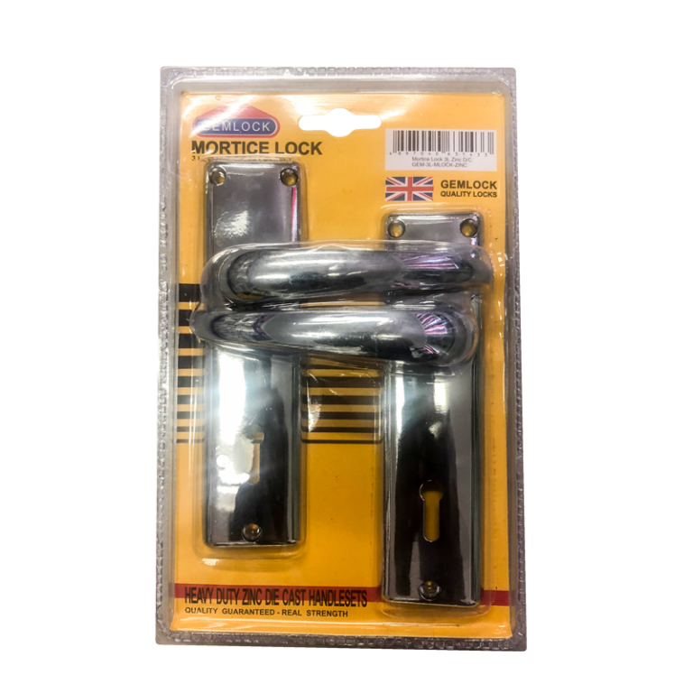 Gemlock Mortice Lockset 3 Lever Zinc Die Cast - Wembleytools.co.zw